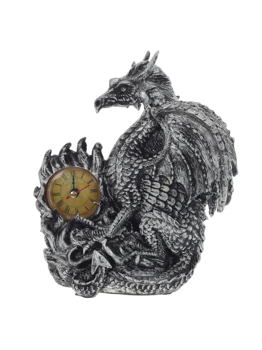 Декор Дракон с часами (ААх1), мини-стату
