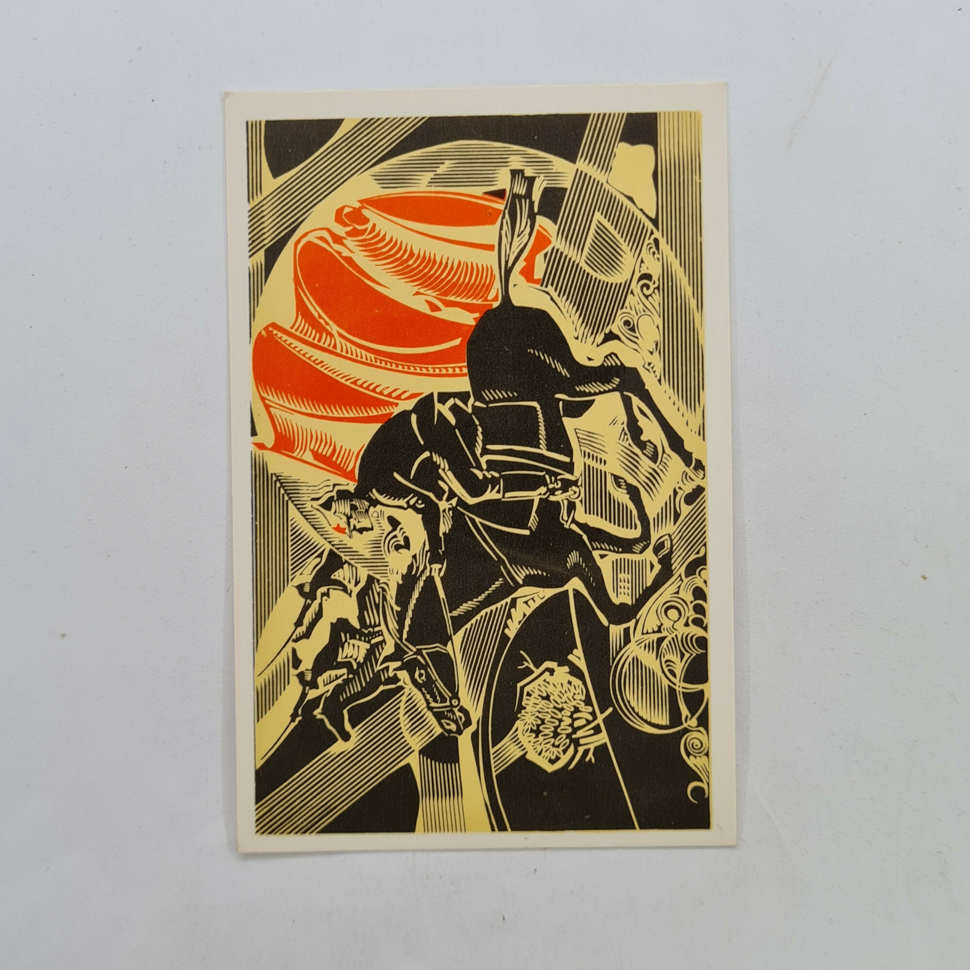 Карманный календарик 1979. Военная тематика, изображение всадника и коня. Календарь винтажный