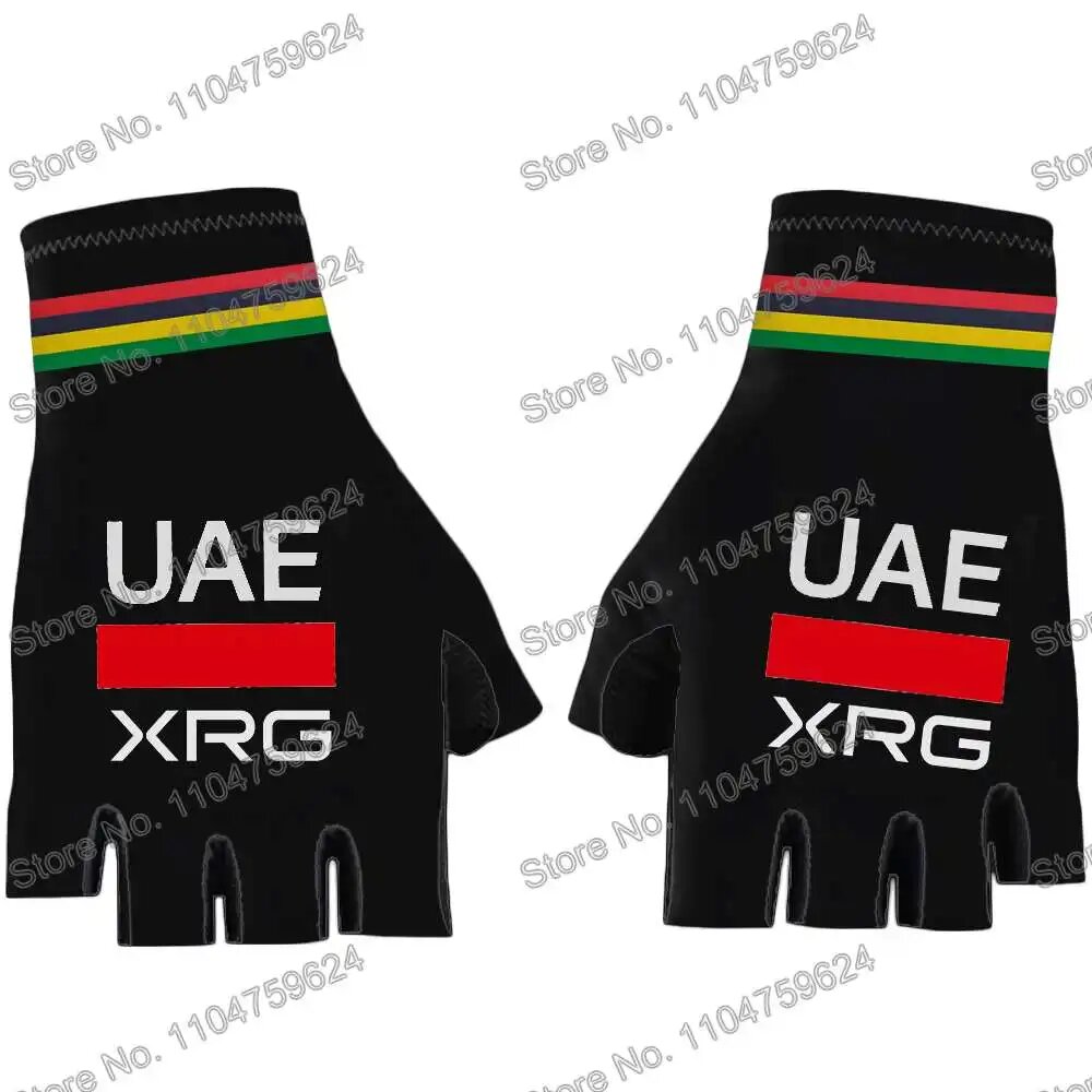 Велоперчатки полупальцевые UAE Team, цвет 4