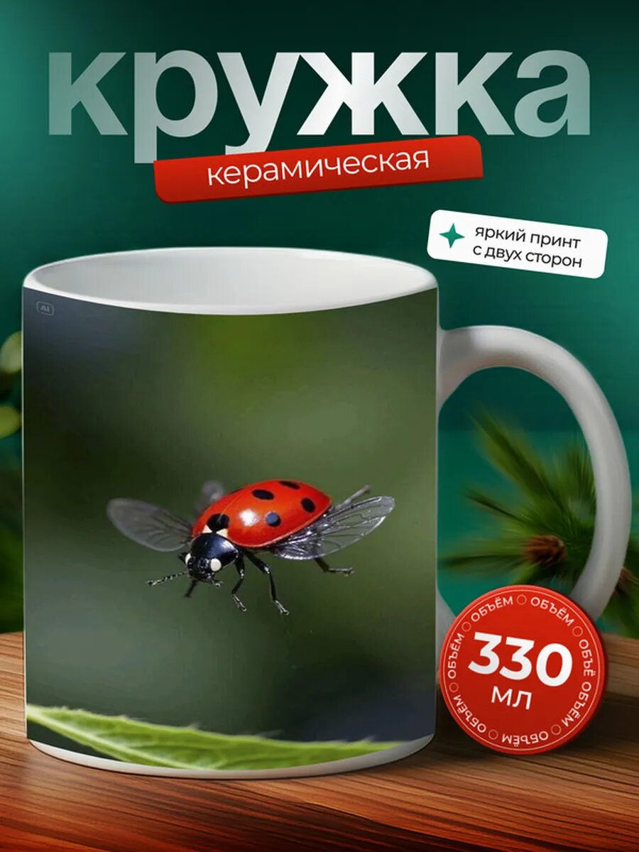 Кружка Божья коровка насекомое 16,