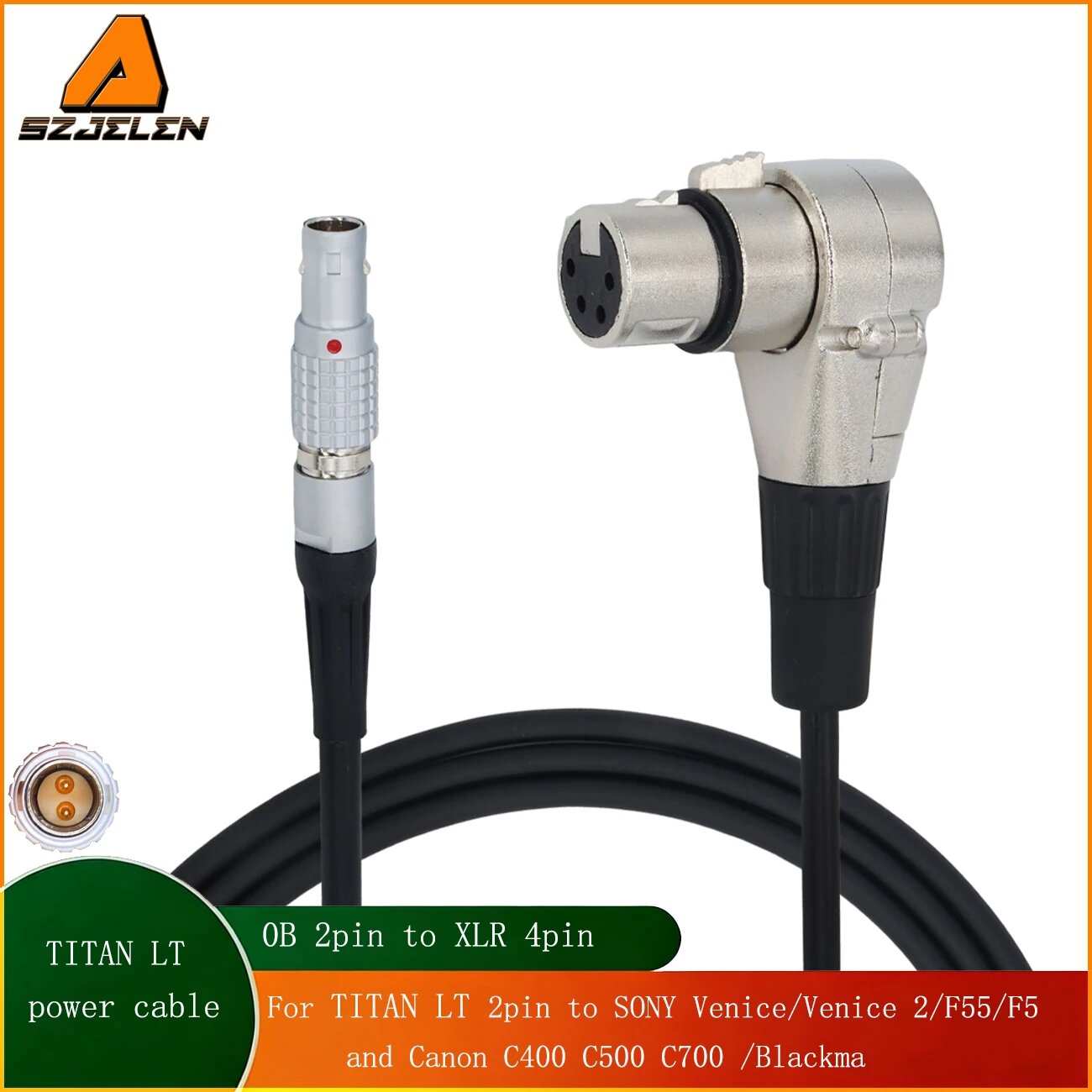 Кабель MotoCrane Titan LT Remote PTZ 14.4V 0B 2Pin на XLR 4Pin SZJELEN