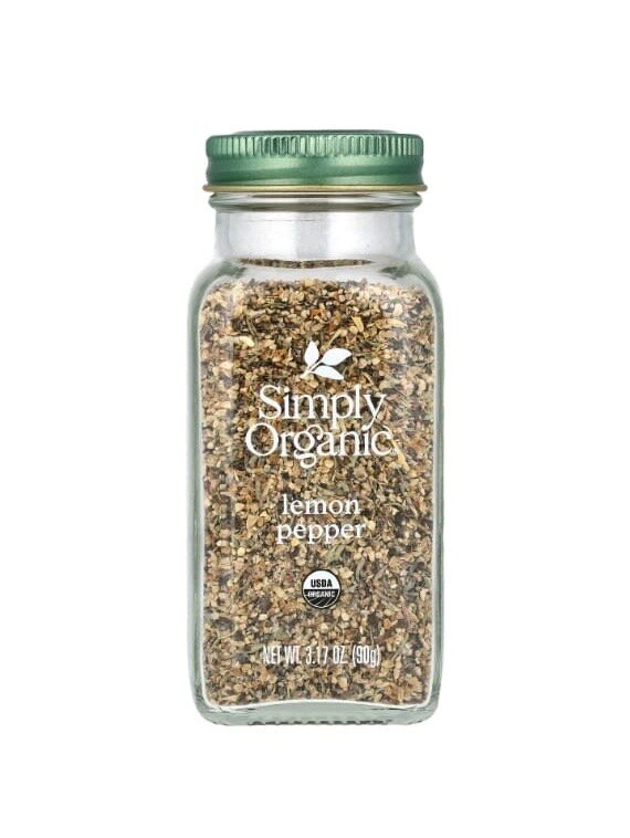 Simply Organic, приправа для гриля, лимон и перец, Lemon Pepper, 97 г