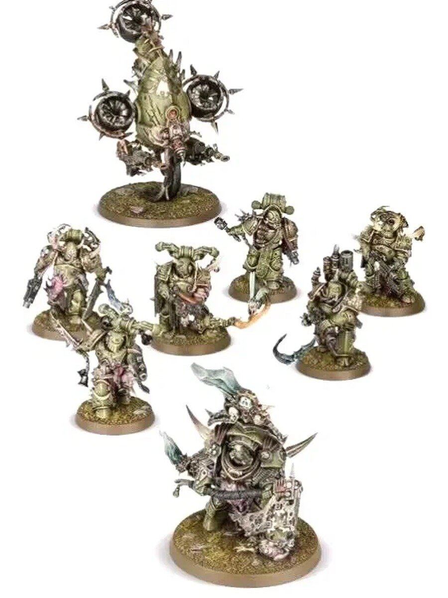 Набор миниатюр Warhammer 40k Death Guard Dark Imperium, Гвардия Смерти, смола, 8 шт