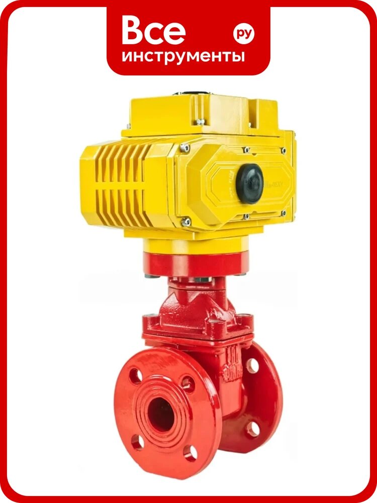 Задвижка клиновая DN-ru 30ч939р GGG50-GGG50-EPDM-RED Ду50 Ру10/16, ISO-фланец, электропривод MT-005 220В D040-10187