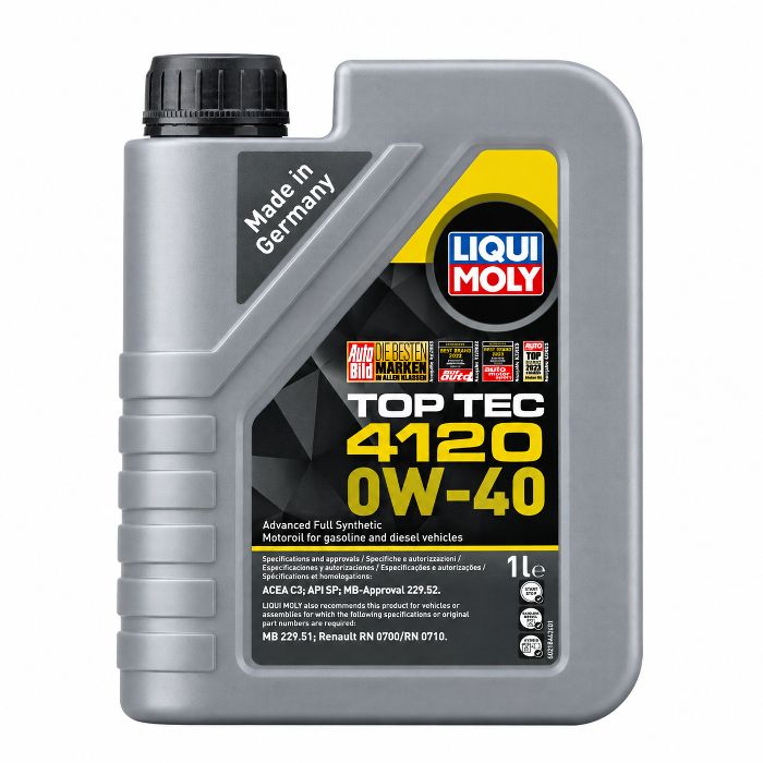 LiquiMoly Синт-ое мот. масло Top Tec 4120 0W-40 SP C3 (1л)