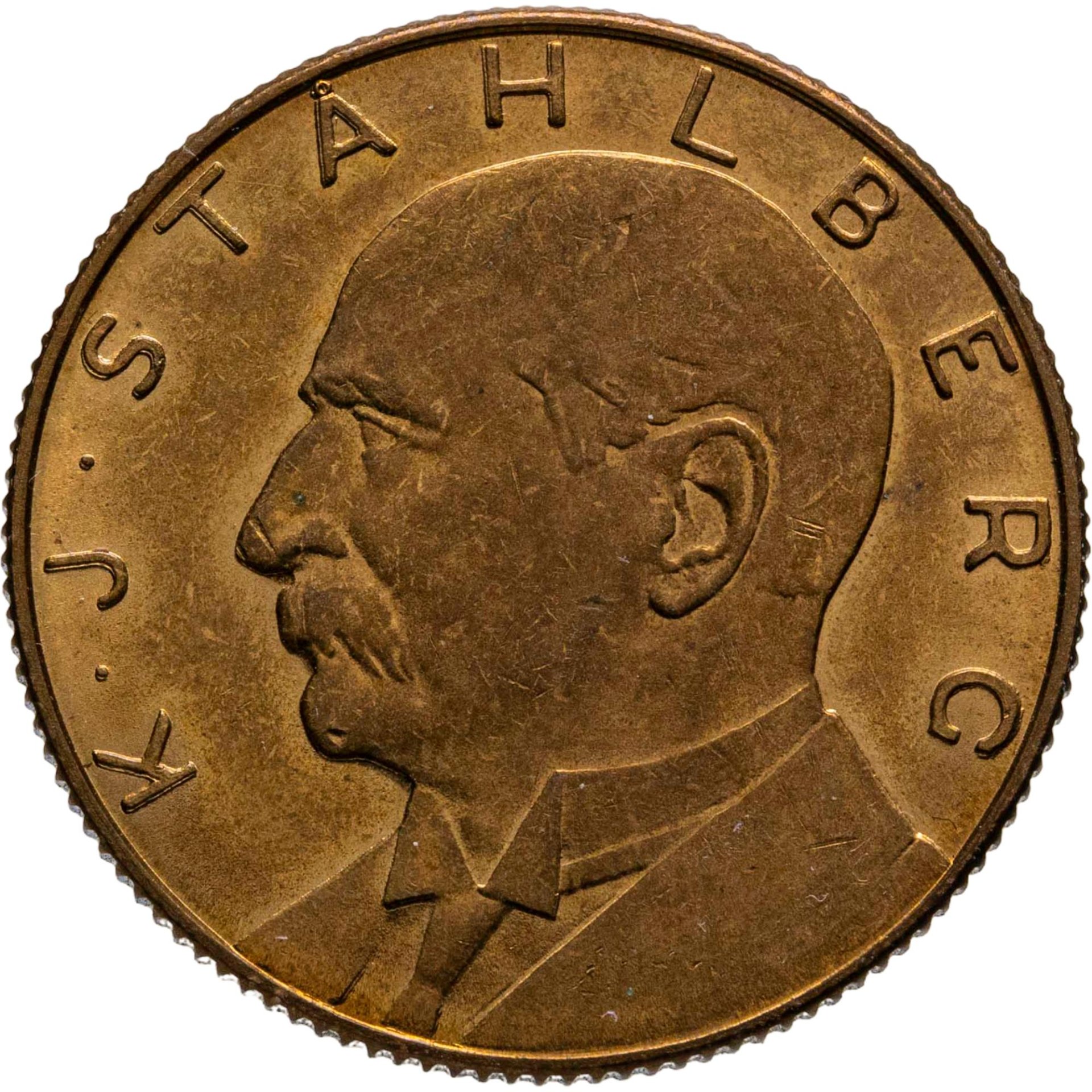 Финляндия жетон медаль "Каарло Юхо Стольберг" 1960