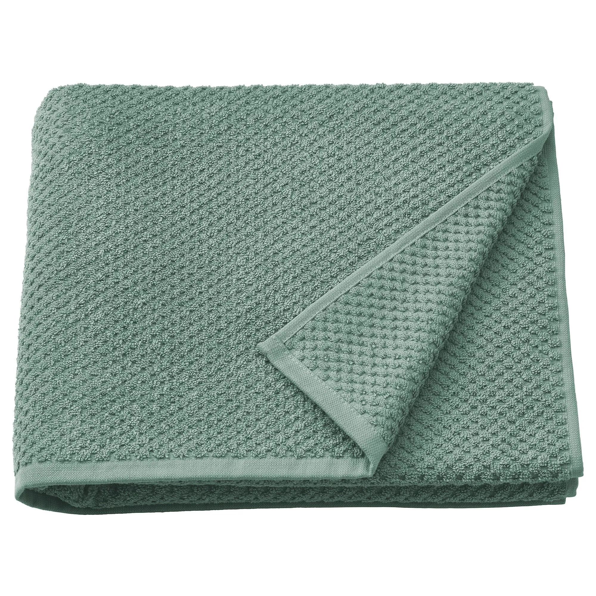 IKEA Полотенце для ванной 70x140 см, хлопок, бирюзовый, 1 шт