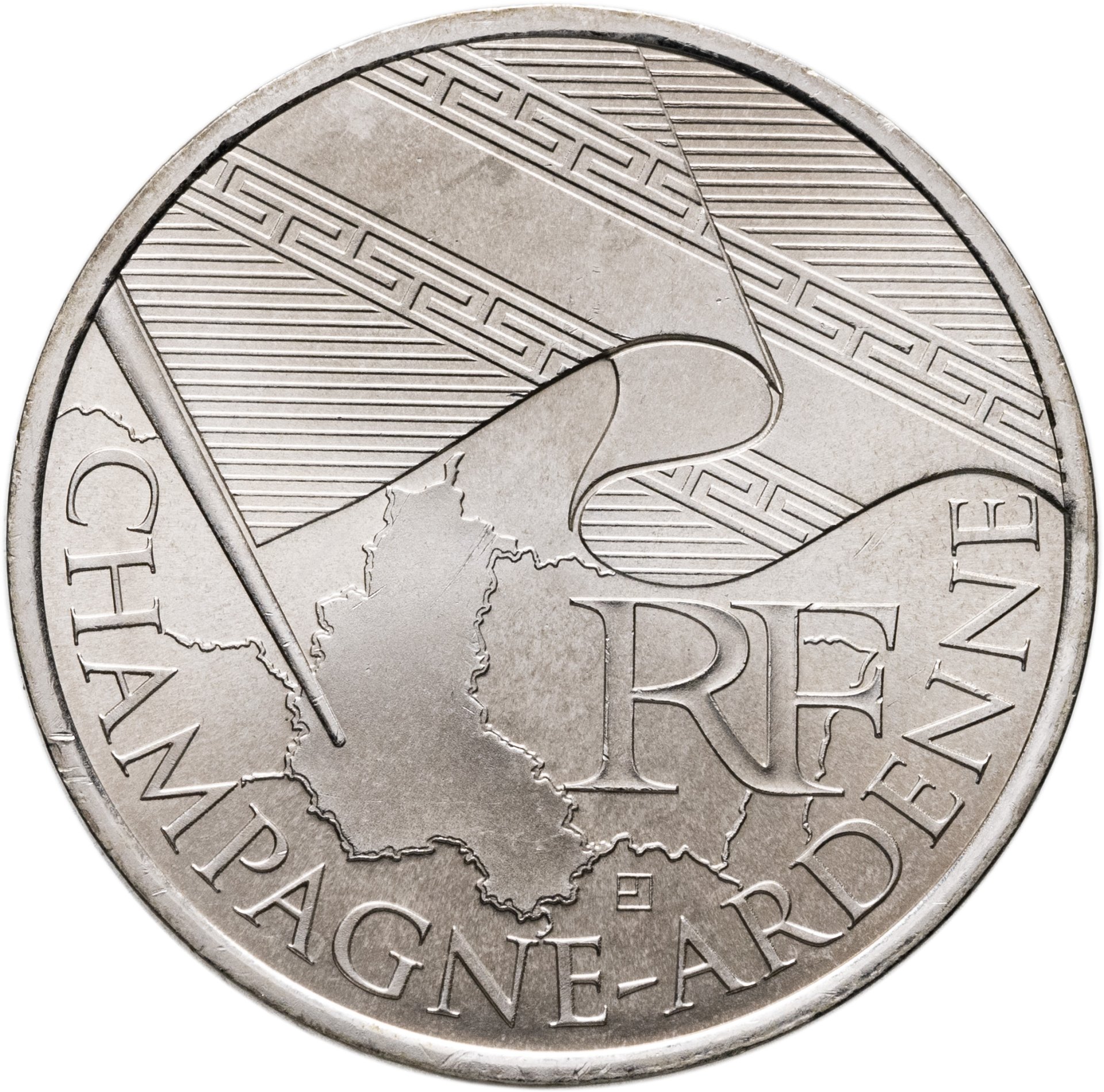 Франция 10 евро 2010 "Регионы Франции - Шампань-Арденны", Серебро 500, в сохранности UNC