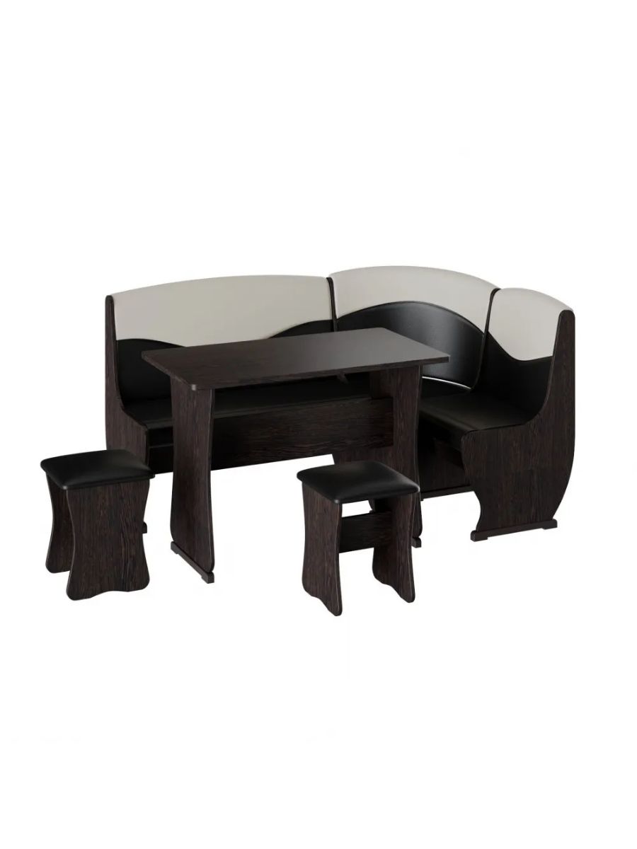 Кухонный уголок Уют (тип 2) Венге/Шоколад-бежевый 1550х880х1150, Будунов