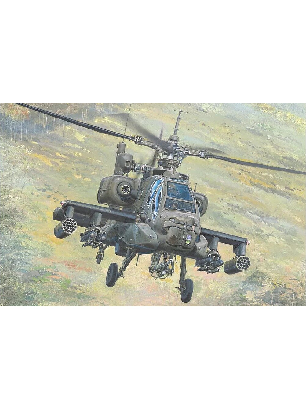 Сборная модель вертолёта в масштабе 1/35, средняя сложность, без клея в комплекте