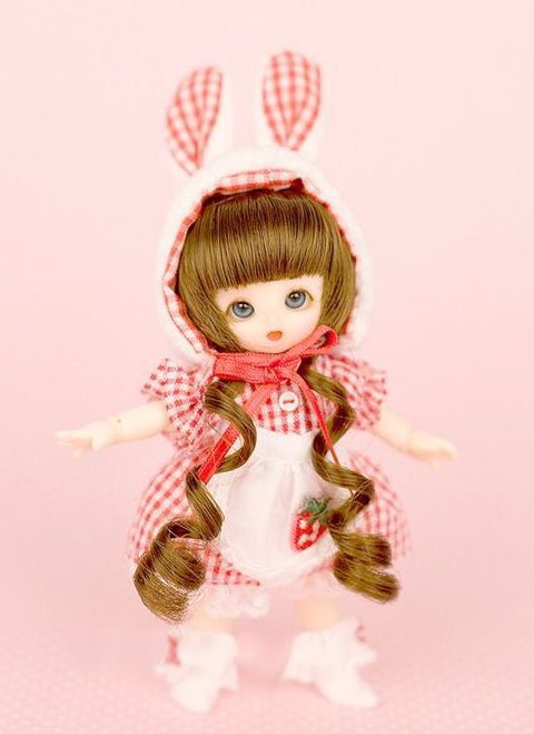 Комплект одежды для БЖД кукол Fairyland Rabbit Hat Red Dress
