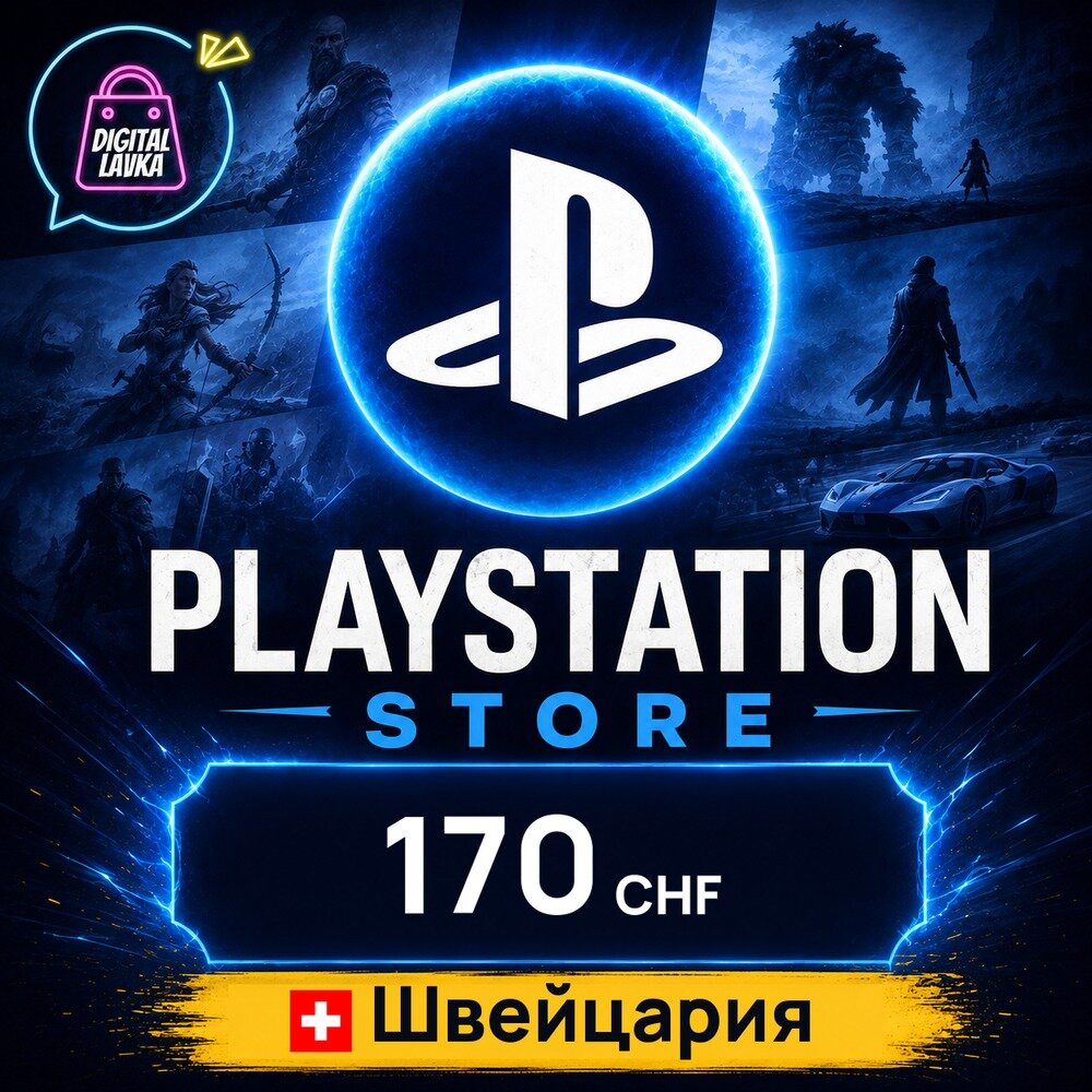 PlayStation Network (PSN) Швейцария · CHF 170 — карта оплаты, цифровой код пополнения счёта, моментальная доставка