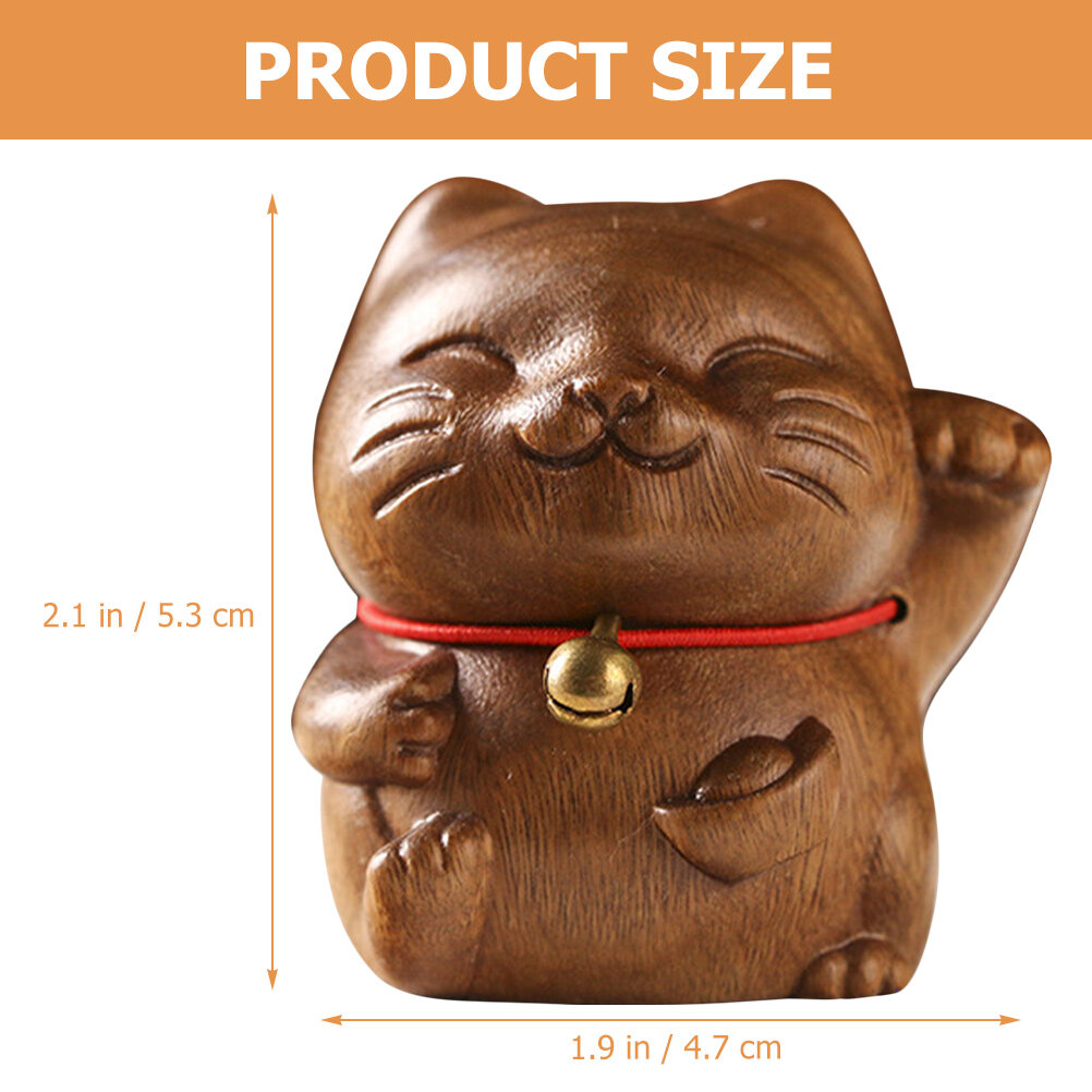 Кошачья Статуэтка Счастья Декоративная Figurine Для Дома И Офиса 5 3X4 7X3 8Cm