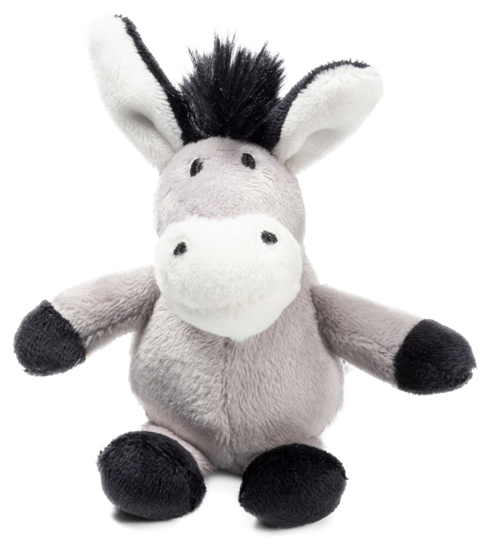 Игрушка для собак GiGwi / ГиГви PLUSH FRIENDZ ослик с пищалкой, мягкая, размером 12см / зоотовары для животных