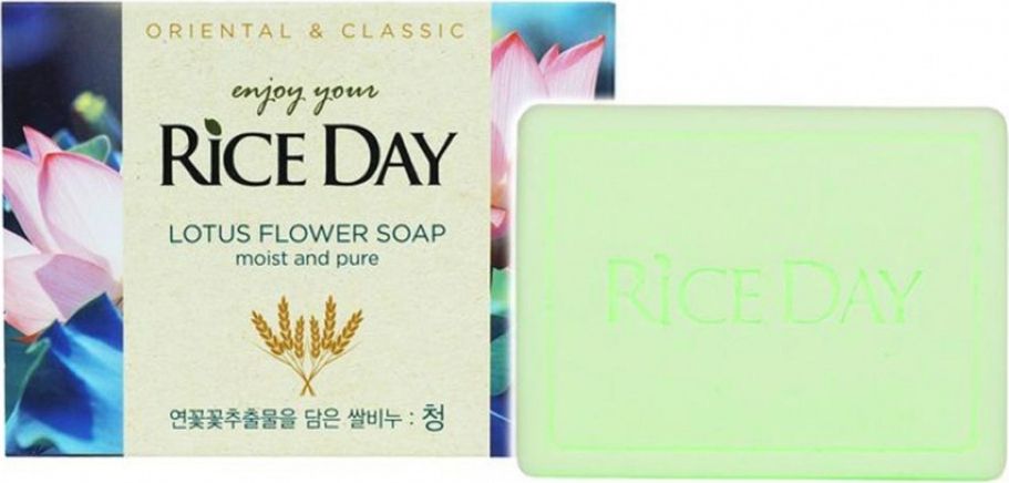 Твердое мыло LION / Лион Riceday Soap (Cheong) туалетное с экстрактом лотоса, 90г / гигиена и уход за телом
