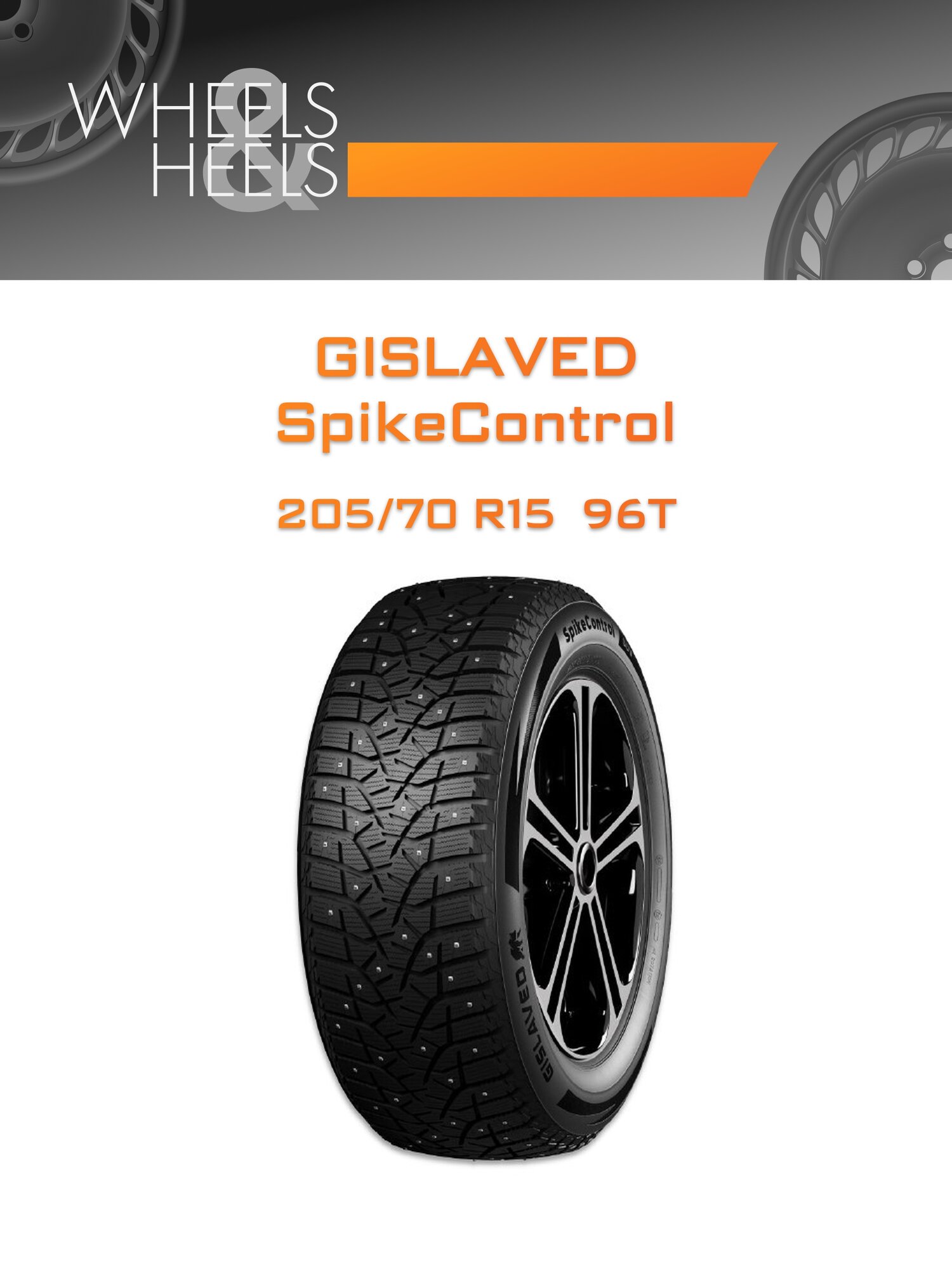 Шина автомобильная GISLAVED SpikeControl 205/70 R15 96T WINTER Ш, зимняя, универсальная