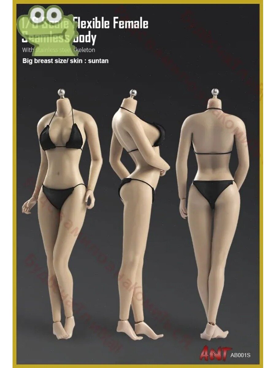 Большая грудь Пшеничная женщина Body Toy ANT AB001S 1:6, для повседневного использования