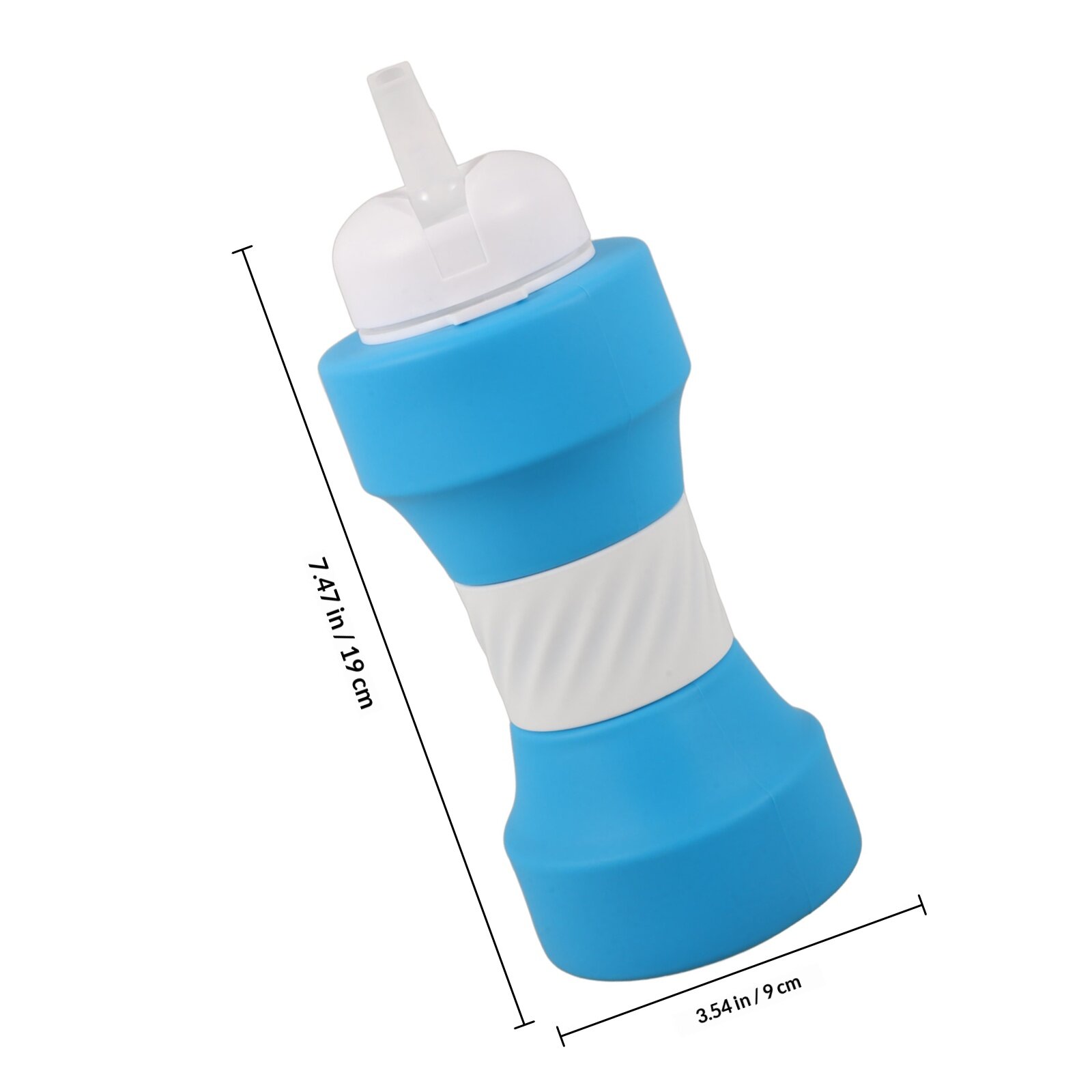 Спортивная Бутылка Для Воды В Форме Гири Синего Цвета 19.00X9.00X9.00Cm