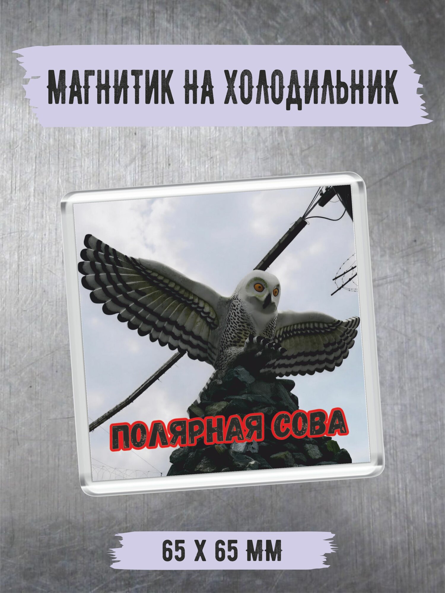 Магнитик на холодильник "полярная сова" для хайпа