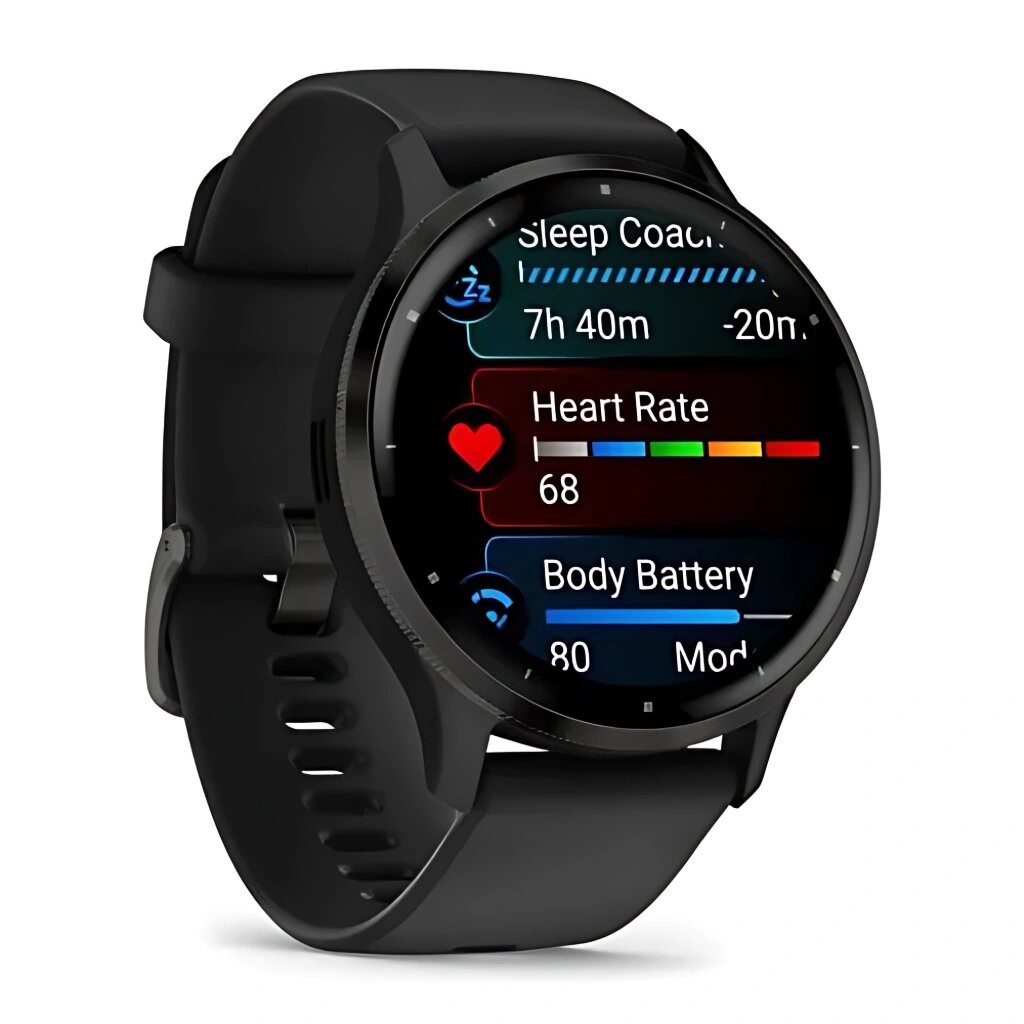 Смарт-часы Garmin VENU 3 черные с серым безелем, 010-02784-01