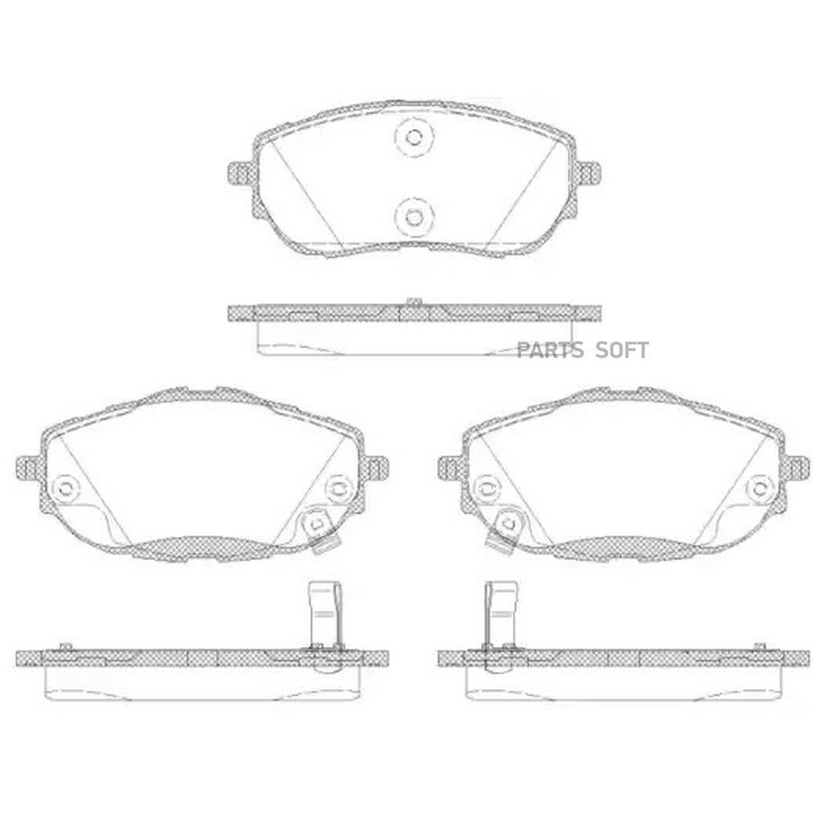 REMSA 156102 1561.02 1561 02 колодки дисковые п!\ Toyota Corolla, Auris 1.3-1.8/1.4D 12>