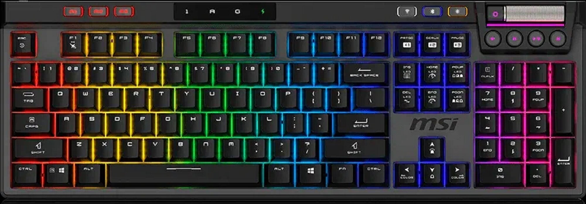 Клавиатура беспроводная MSI GAMING RU STRIKE PRO W SILENT, черная