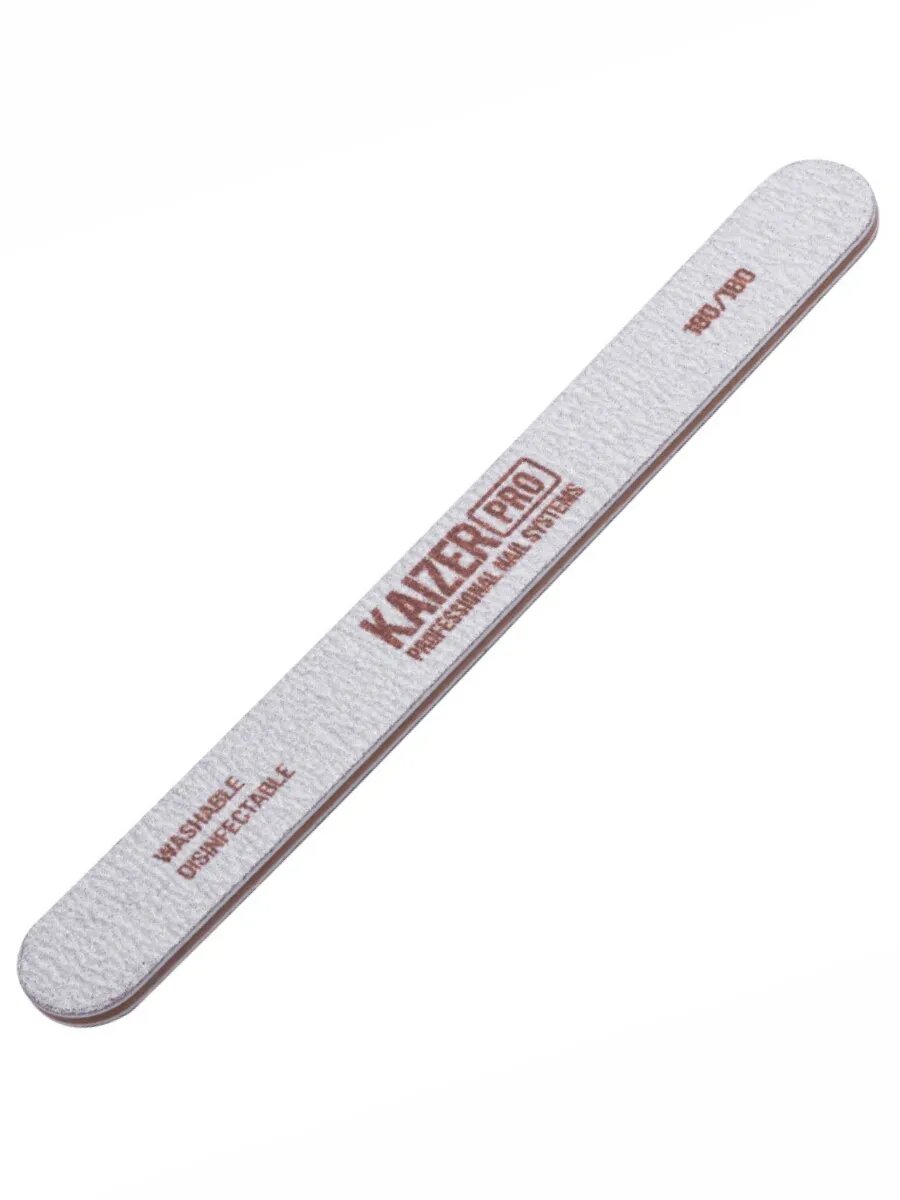Пилка для ногтей прямая Kaizer 180/180 грит, 180 мм