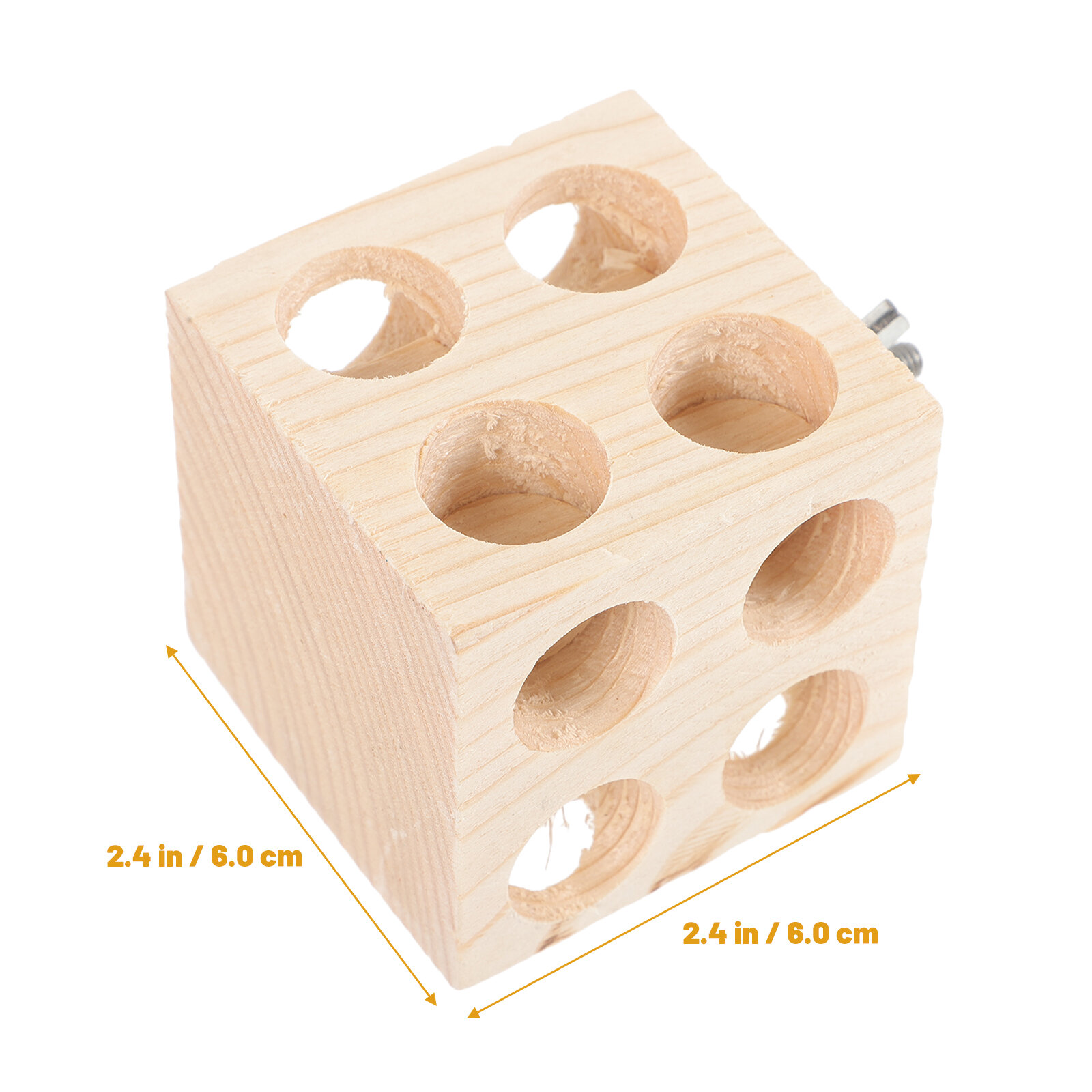 Деревянная Подставка Для Попугаев Игрушка Для Клювов Размер 6x6 Cm