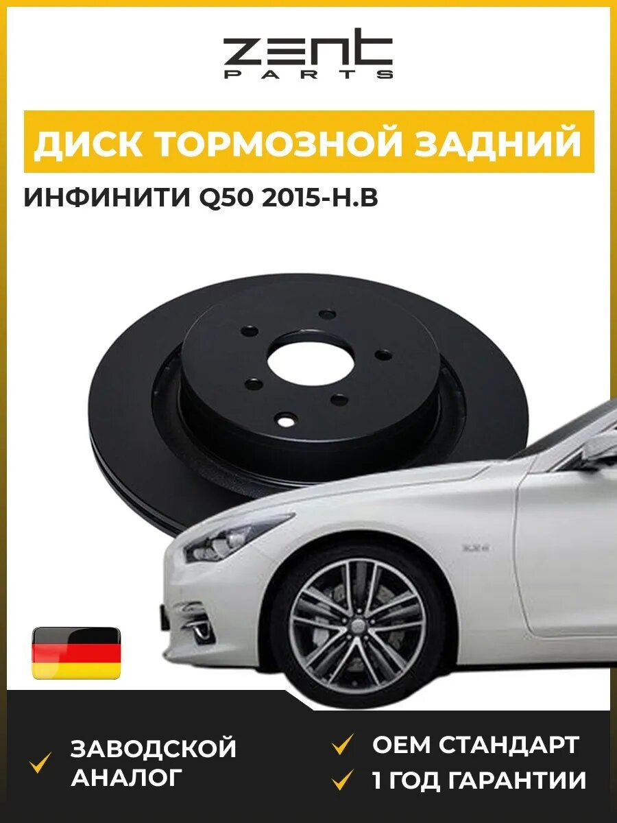 Диск тормозной задний Zentparts Z06637 Инфинити Q50 Infiniti Q50 2015-н. в.