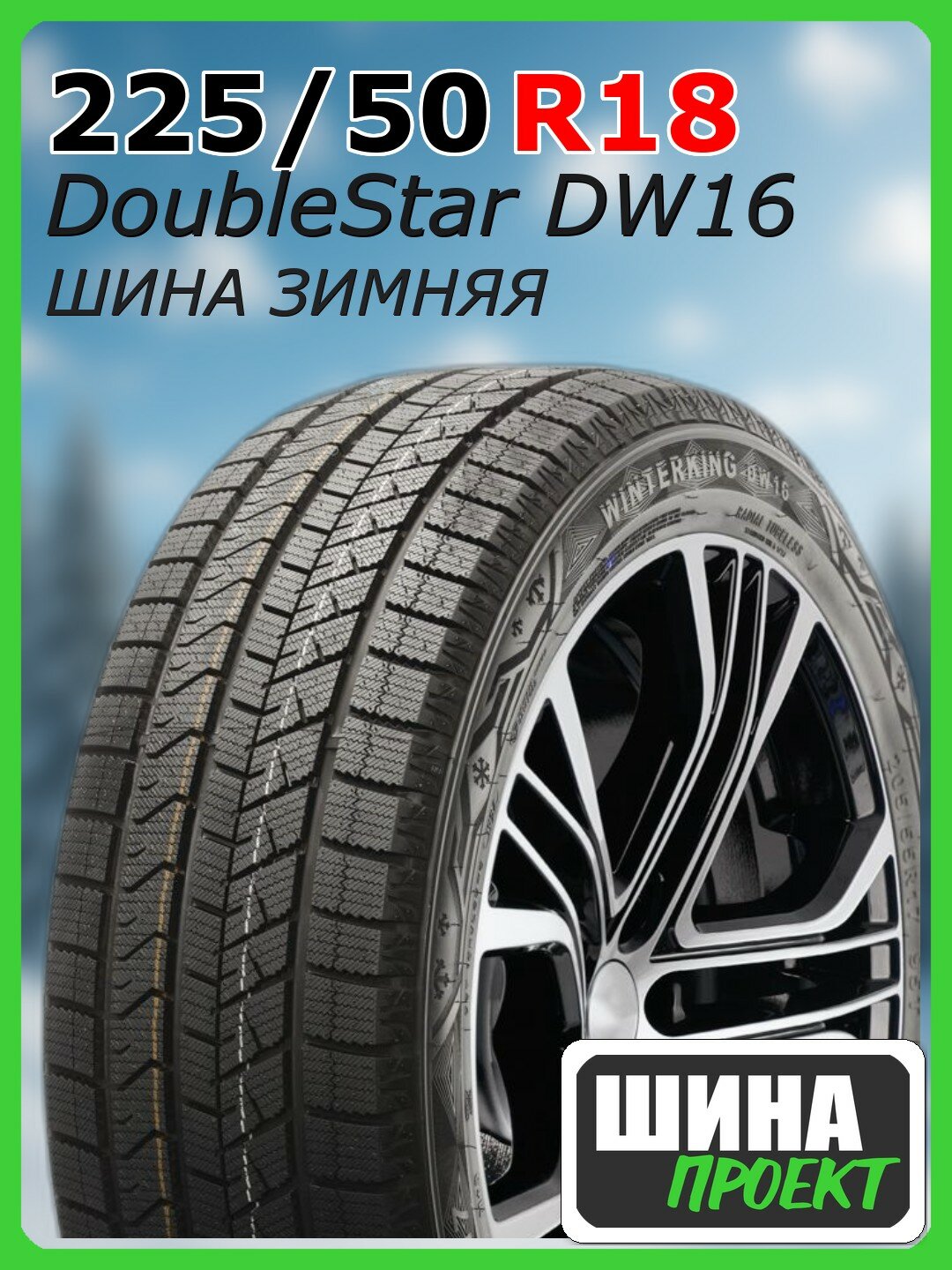 Шина зимняя нешипованная DoubleStar 225/50/18 T 99 DW16 для легковых автомобилей 1PN02255018E000004