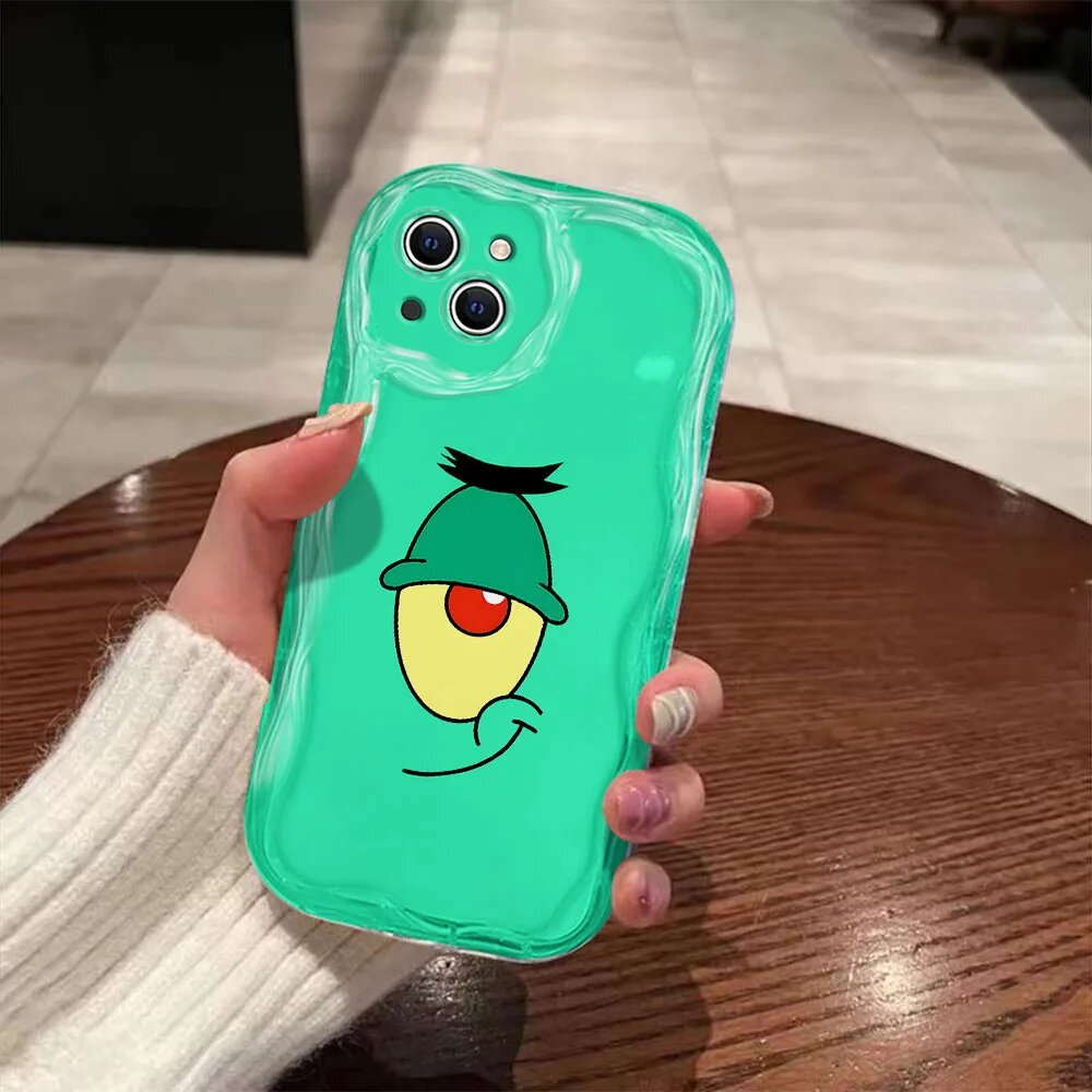 Милый чехол S-SpongeBobs 3D Wave для iPhone 16, 15, 14, 13, 12, 11 NYT-N192C0801H5, For iPhone 16