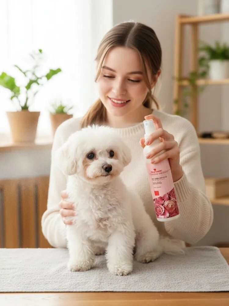Спрей Japan Premium Pet для распутывания колтунов и снятия статики с шерсти Dog Luck с ароматом японской розы, 200 мл
