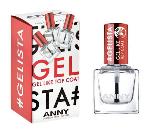 ANNY Cosmetics Закрепляющее покрытие с эффектом гелевого лака Gelista Gel Like Top Coat, 15 мл
