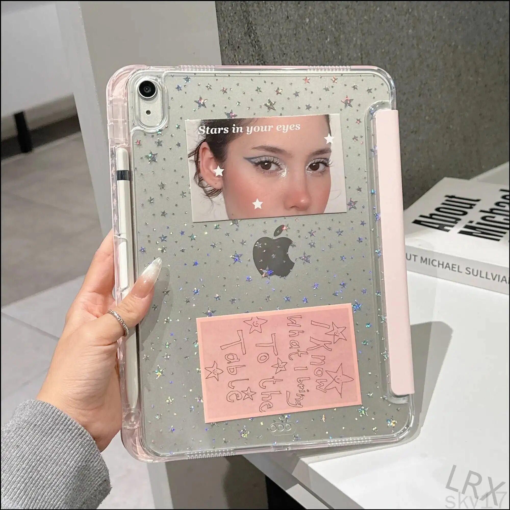 Чехол-книжка для Apple iPad Air6/M2(2024)11' с минималистичным звездным принтом, Y-образная подставка + тройное сложение, защитный чехол