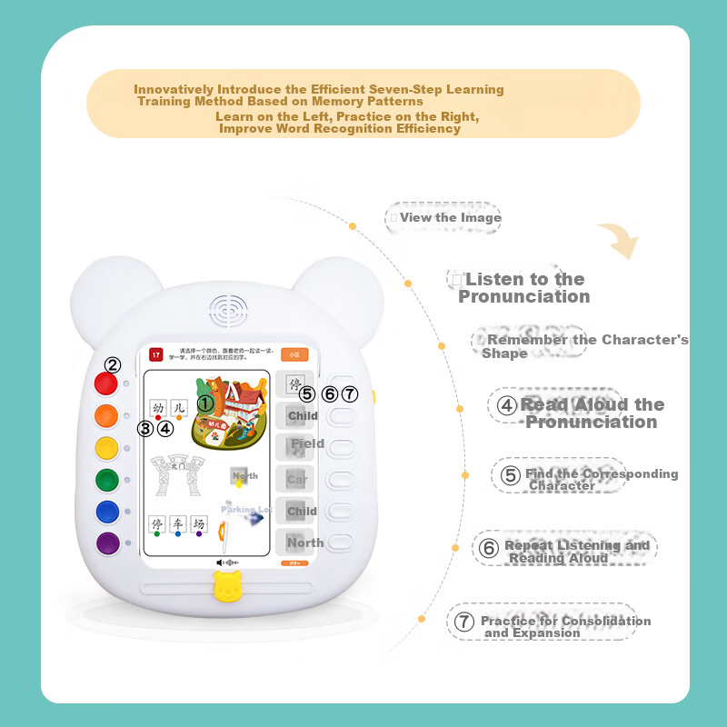 Ubbie Обучающий тренажер для распознавания букв и слов для детей 3-8 лет Цвет：Набор для распознавания букв уровня 4