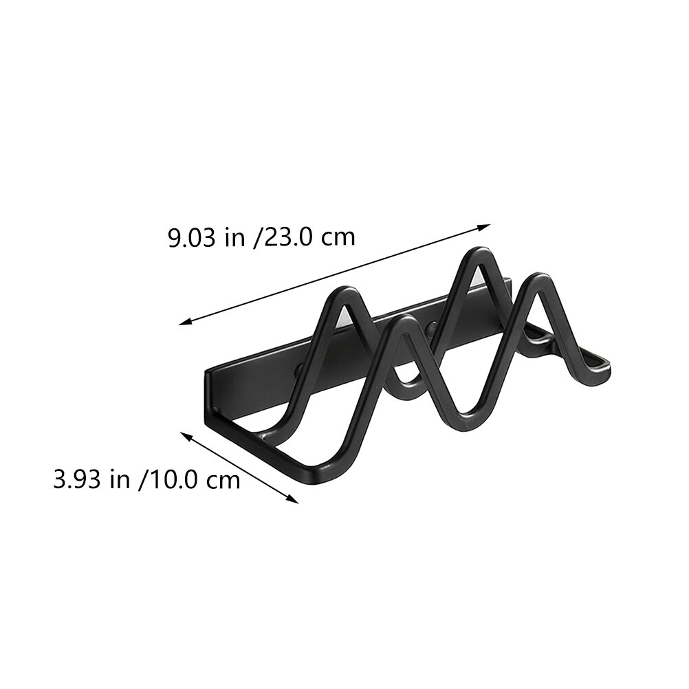 Подвесная Стойка Для Крышек От Кастрюль На Стену Без Дыр 23X10X8.5Cm Чёрный