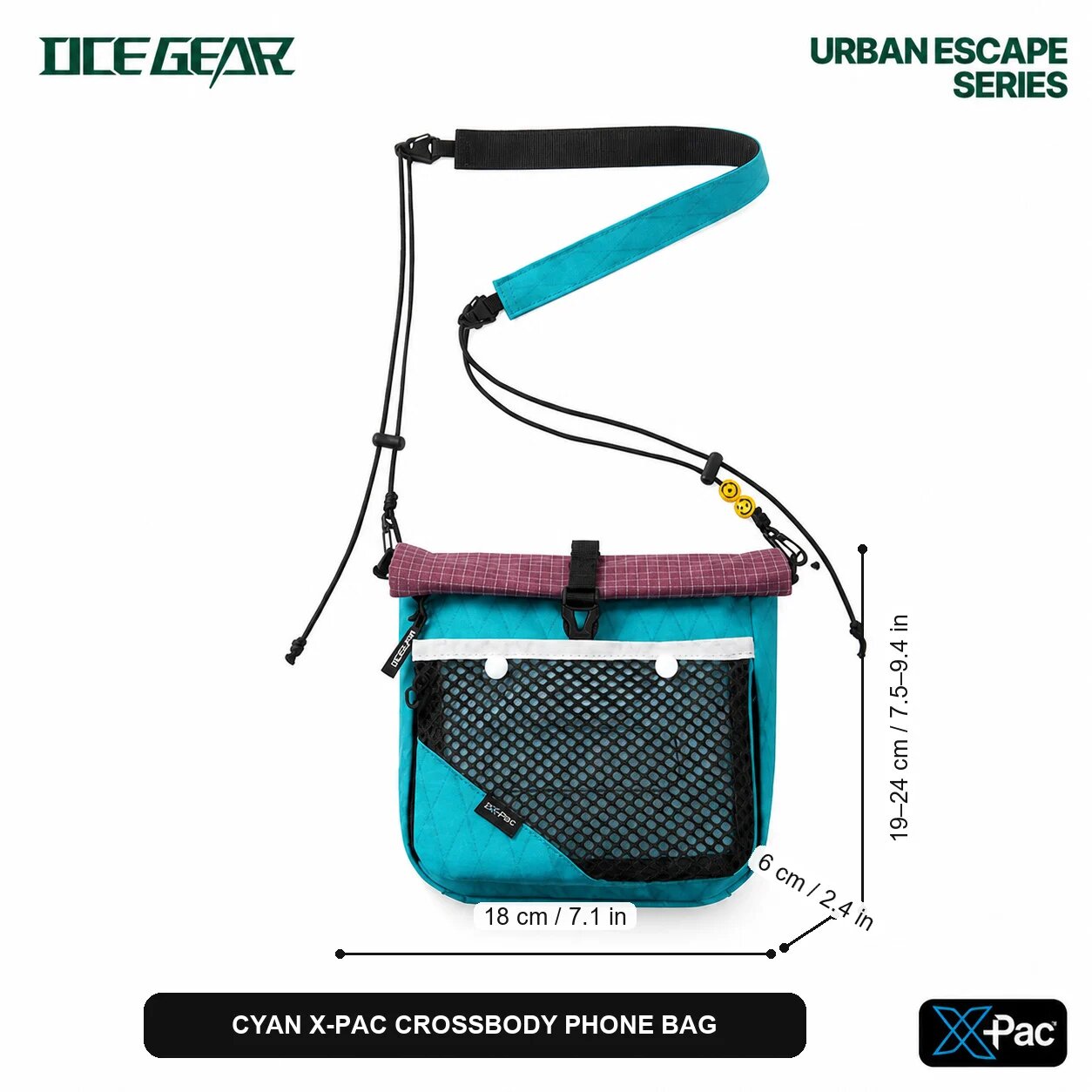 OCEGEAR X-Pac сумка через плечо green-purple