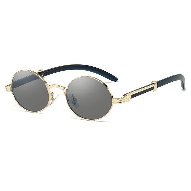Ретро овальные тонированные очки для чтения CR-39 для женщин и Blue Gold Gray, Бежевый, +150