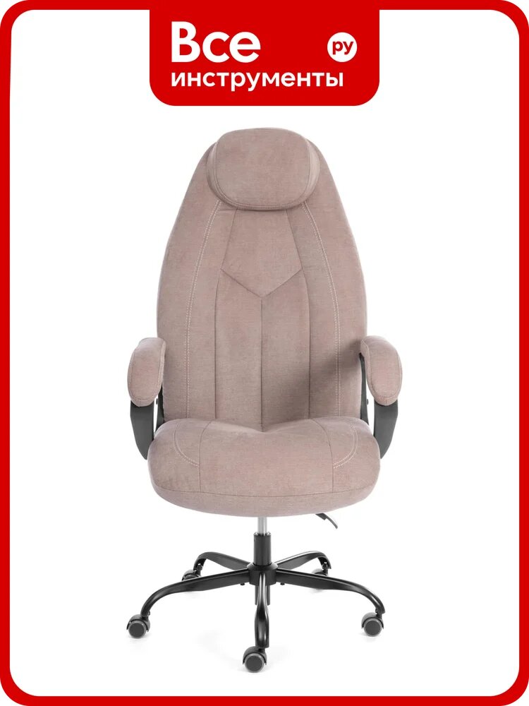 Кресло TetChair Boss metalBL ткань, светло-коричневый, KUB 03 25265