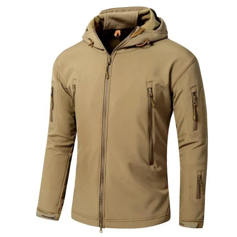 Мужские тактические куртки SoftShel из полиэстера L, Tan