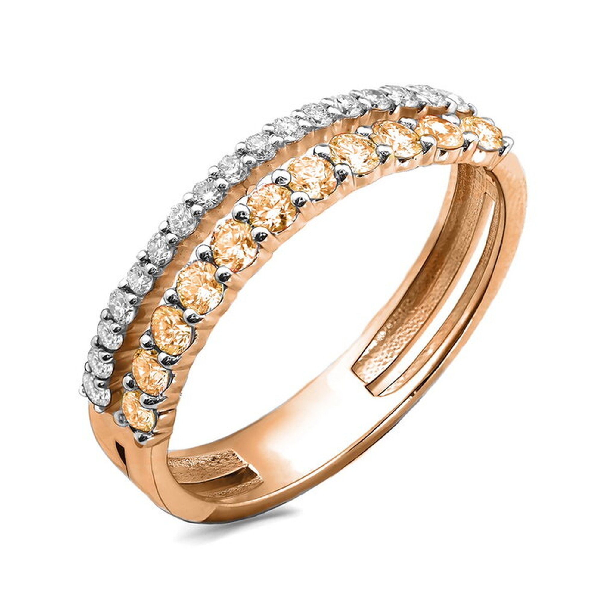 Кольцо Diamant online, красное золото, 585 проба, бриллиант