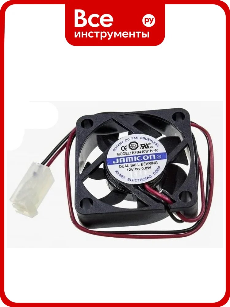 Вентилятор JAMICON KF0410B1H--R (KF0410B1H-012-243R) (6000RPM)12V/0, 07A (40x40x10) B(подшипник) CFM6, 42/dBA26, 4, провод С00040244