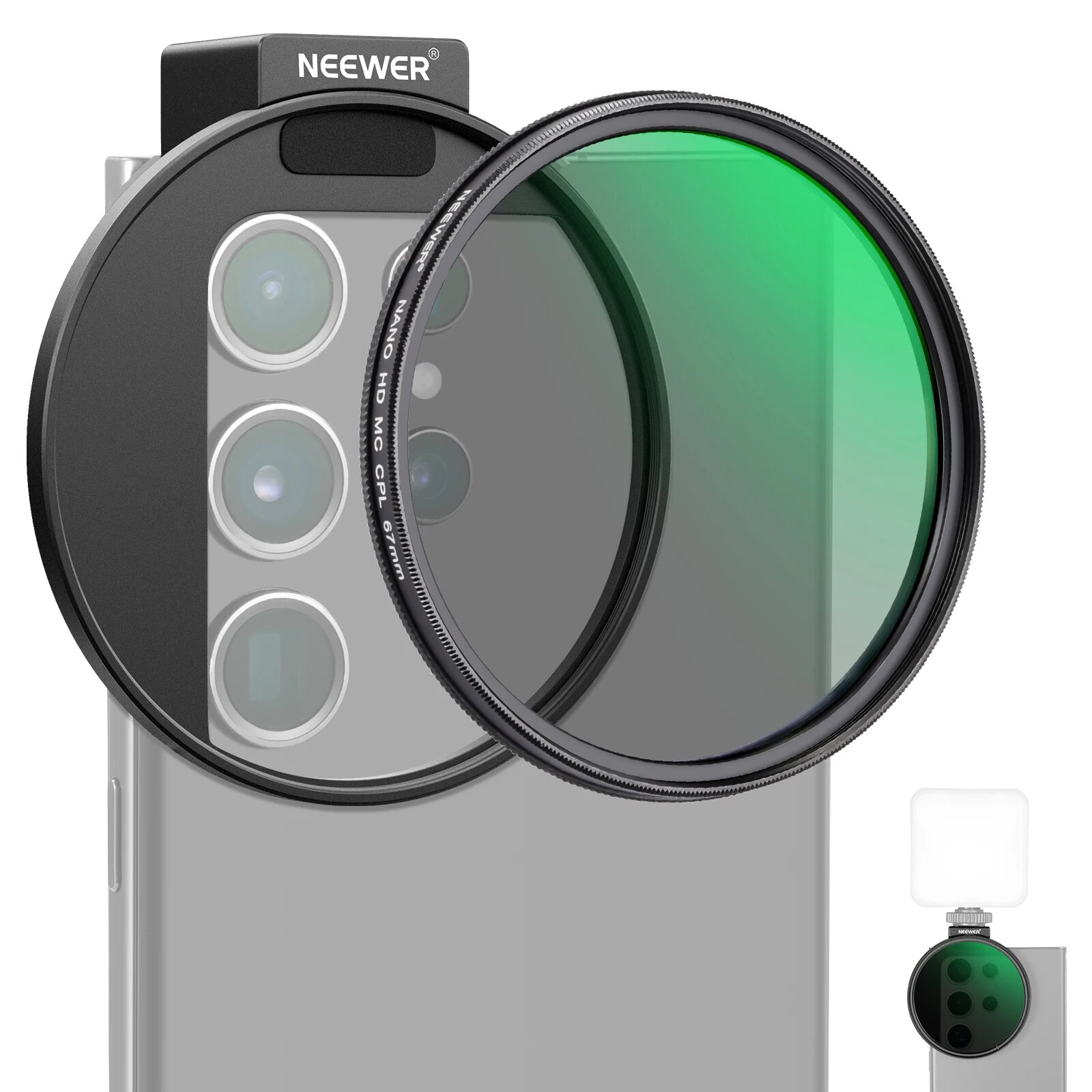 NEEWER CPL-фильтр 52 мм для телефона и камеры 67mm