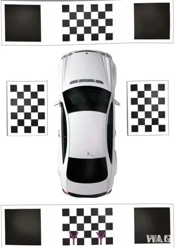 Эксклюзивный калибровочный шаблон для автомобильных камер 360 градусов, выполненный из премиум ткани для автосервиса