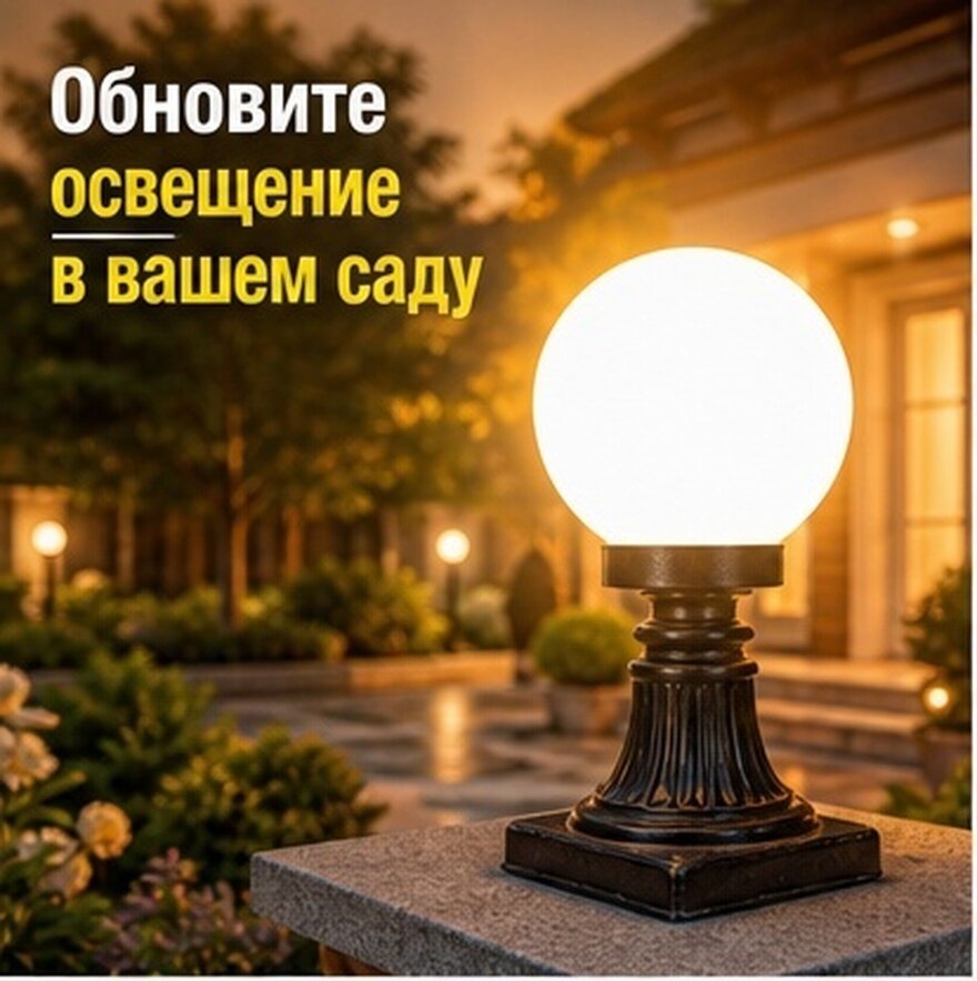 Сферическая Лампа Из Акрила Для Ванной Комнаты И Улицы 15.00X15.00X15.00Cm
