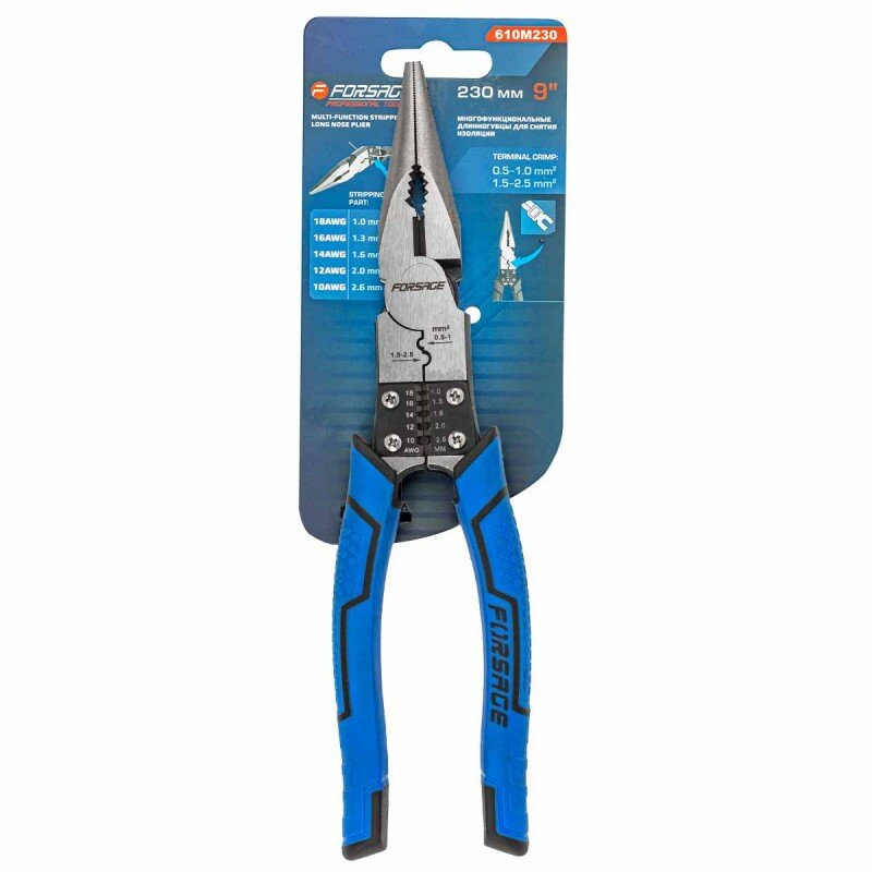 Forsage Длинногубцы для снятия изоляции 230мм F-610M230(58514)