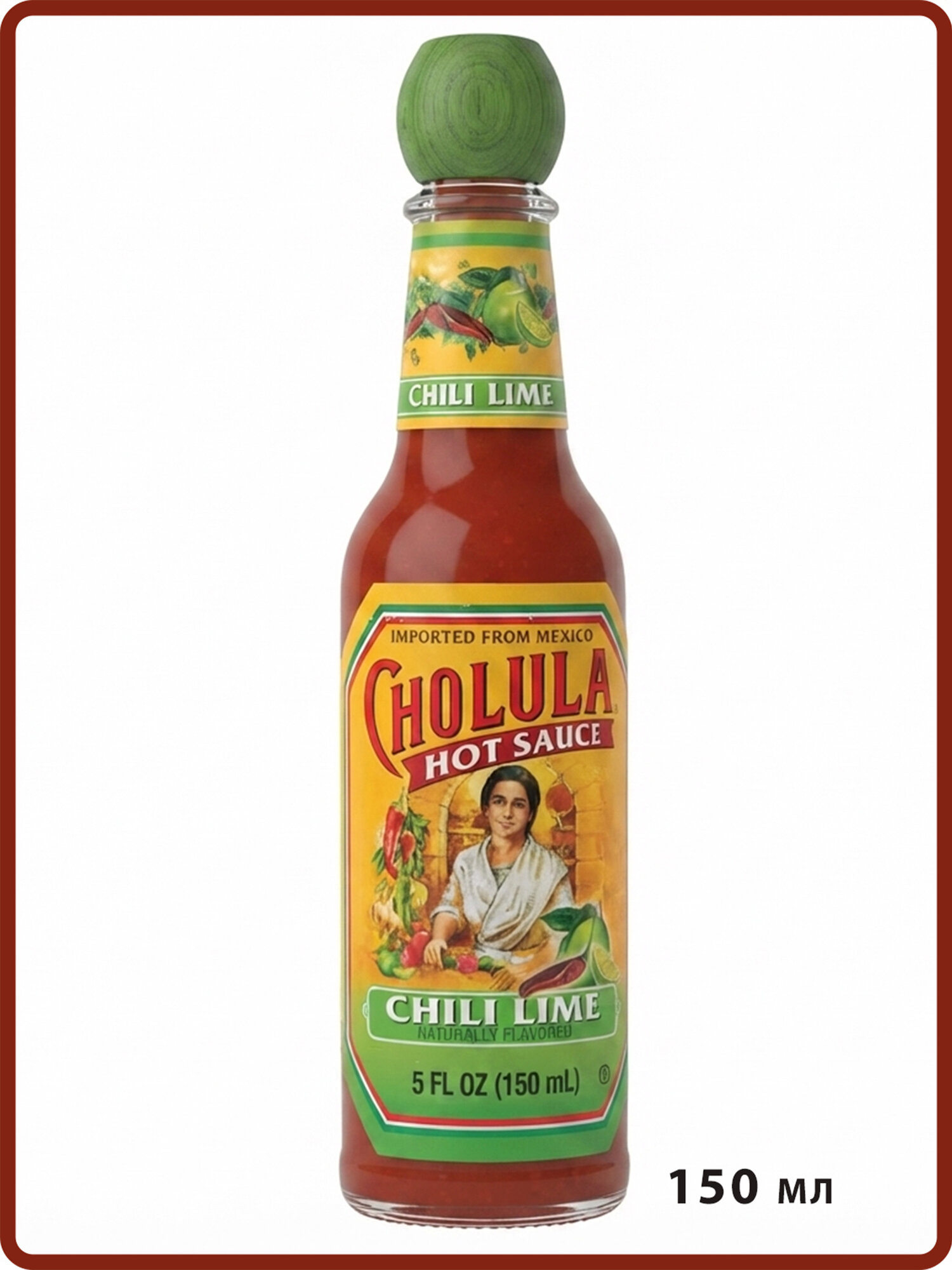 Мексиканский острый соус Cholula Chili Лайм с умеренной остротой, 150 мл