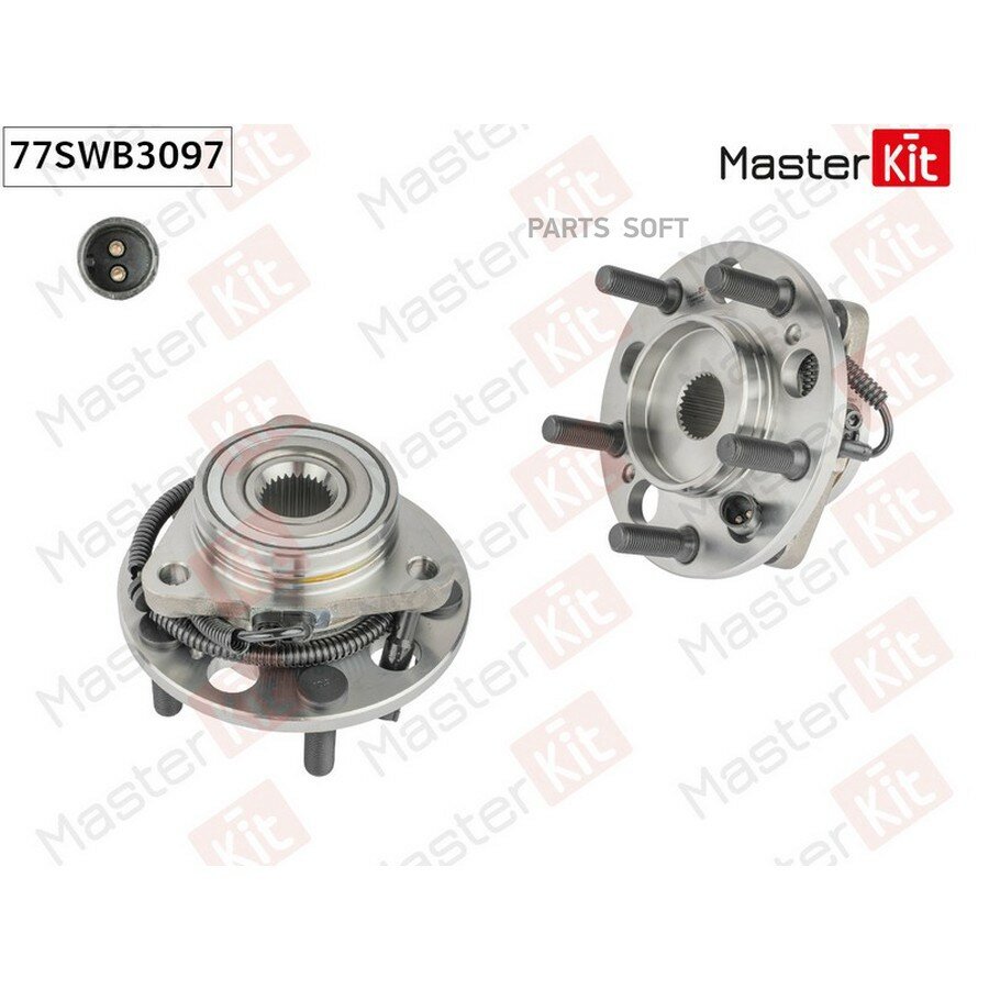 Ступица SsangYong Rexton 02-, Kyron 05- передняя MASTERKIT 77SWB3097 | цена за 1 шт