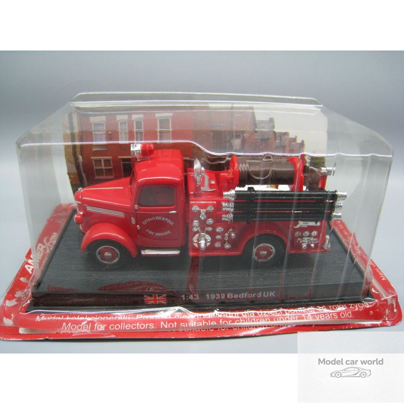 AMER 1/43 Масштаб 1939 Bedford UK Алюминиевый пожарный автомобиль с водяным шлангом Коллекционная винтажная модель