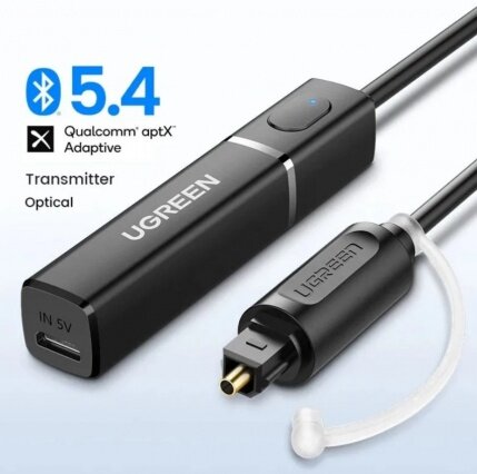 Передатчик звука Bluetooth 5.4 Ugreen CM150 Optical jack